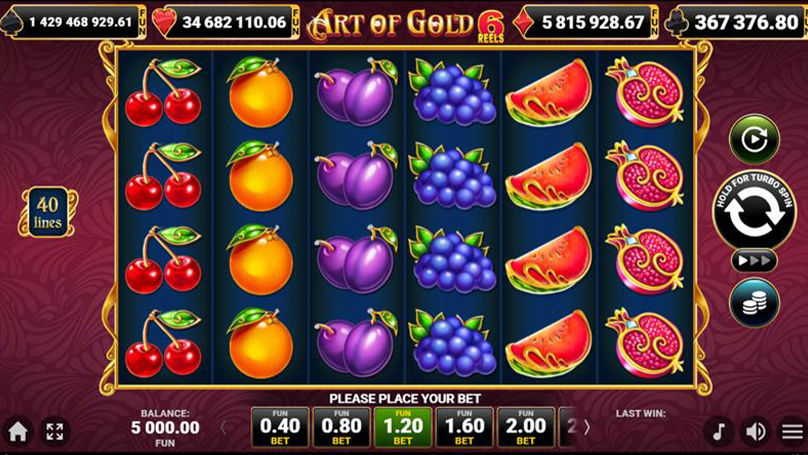 40 Art of Gold 6 Reels Slot Review and Free Demo