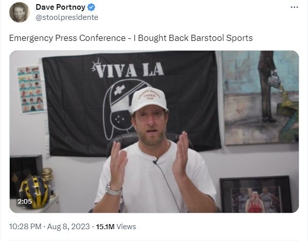 Barstool Sports sold back to its founder Dave Portnoy