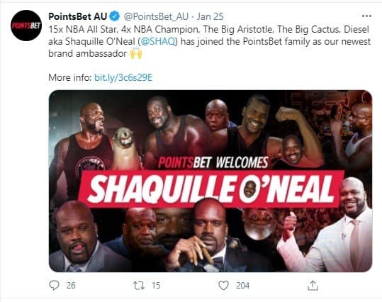 PointBet anuncia a lenda da NBA Shaquille O'Neal como embaixador da ...