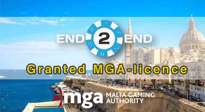 END 2 END secures its MGA licence - SigmaPlay