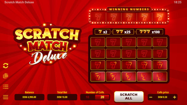 Scratch Match Deluxe by Evoplay | Game Review and Demo