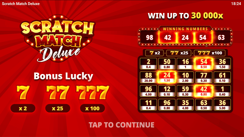 Scratch Match Deluxe by Evoplay | Game Review and Demo